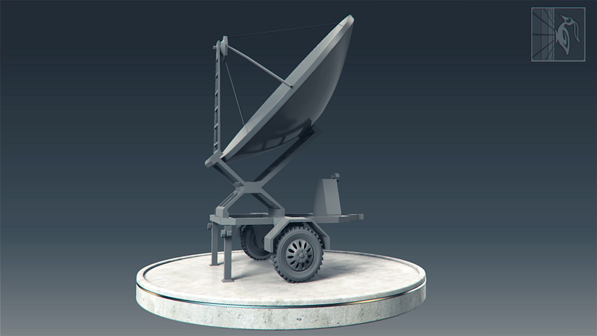 Military Radar Vehicle Obj