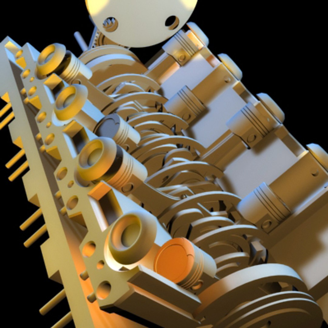 3ds Cylinder Engine Cutaway Cuts