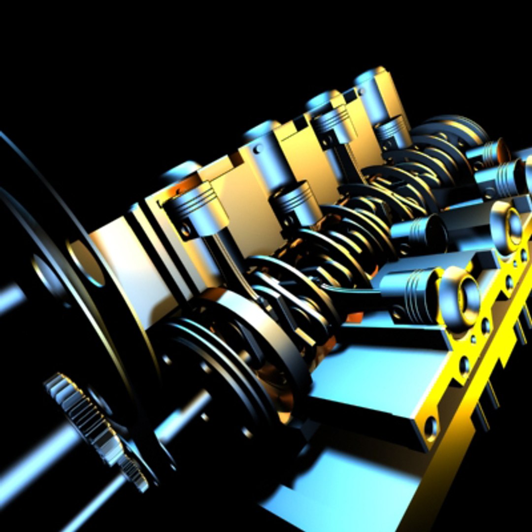 3ds Cylinder Engine Cutaway Cuts