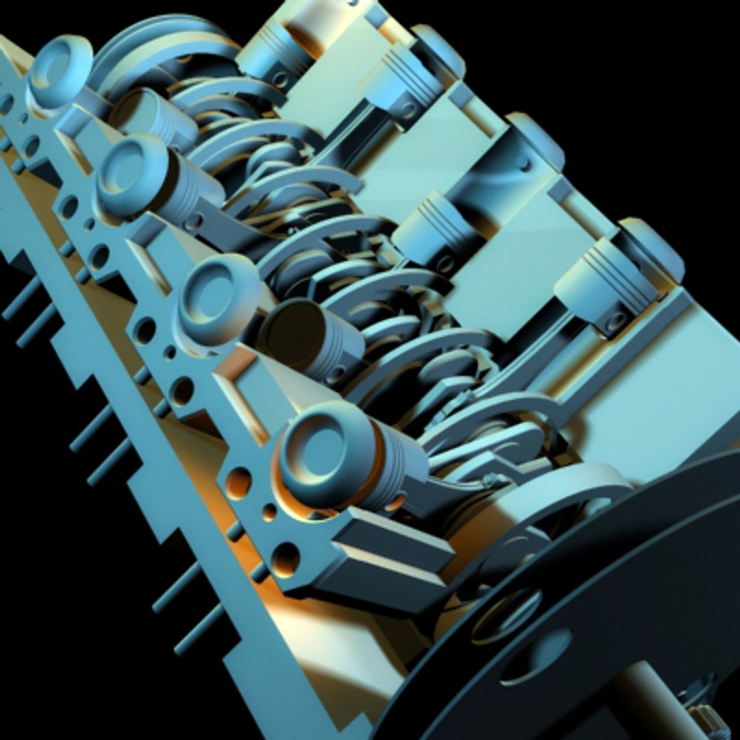 3ds Cylinder Engine Cutaway Cuts