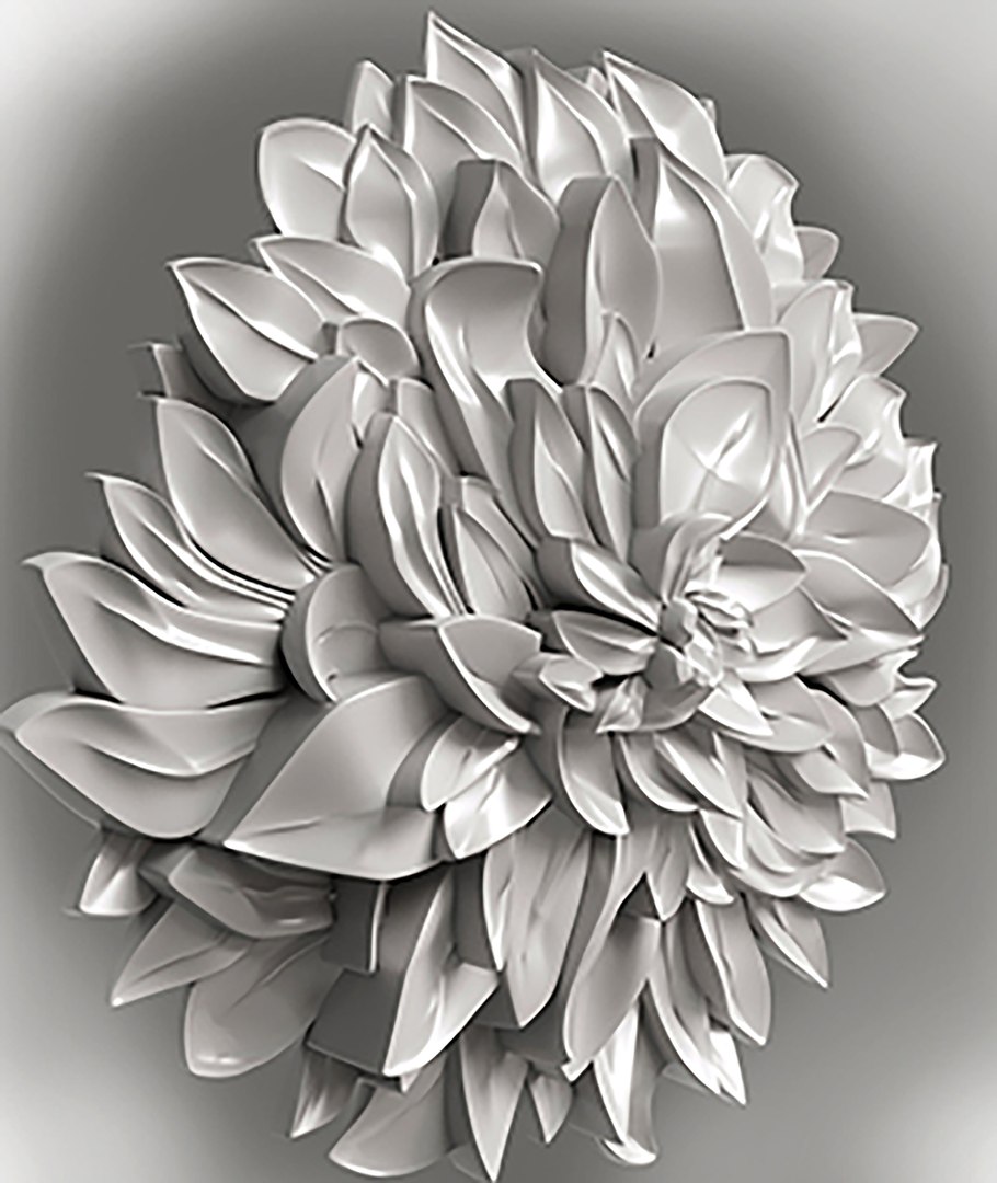 3D MODEL OF A FLOWER FOR CNC ROUTER Model - TurboSquid 2254445