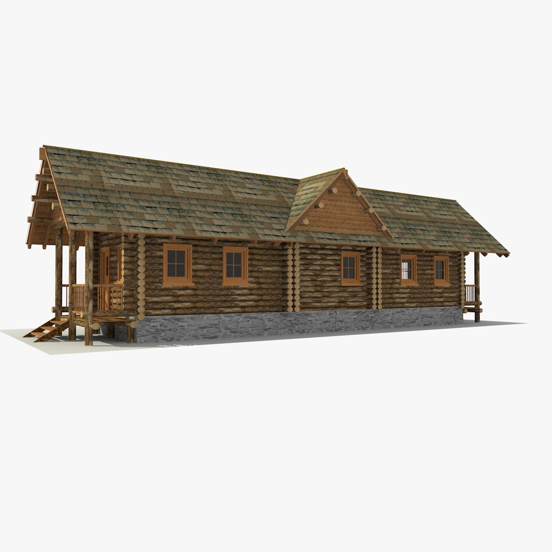 3d Wooden Log Cabin Model