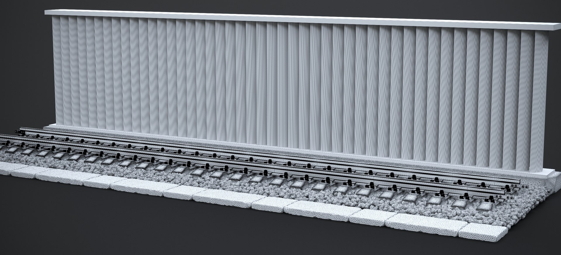 HO SCALE 9IN STR TRACK RESISENTAL WALL BARRIER RAW MAX 2019 model ...