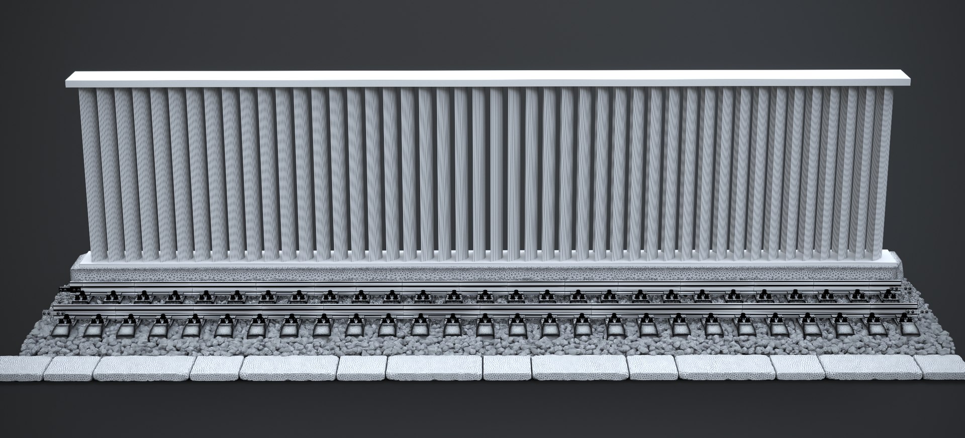 HO SCALE 9IN STR TRACK RESISENTAL WALL BARRIER RAW MAX 2019 model ...