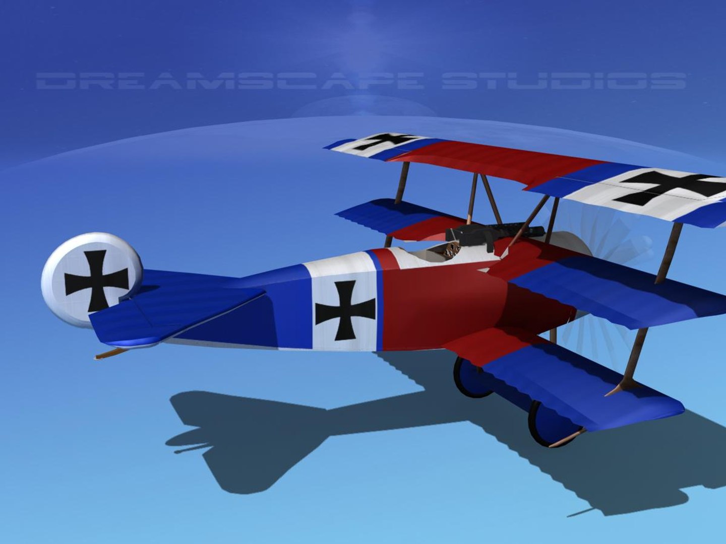 Dxf Triplanes Fokker Dr-1 Fighter