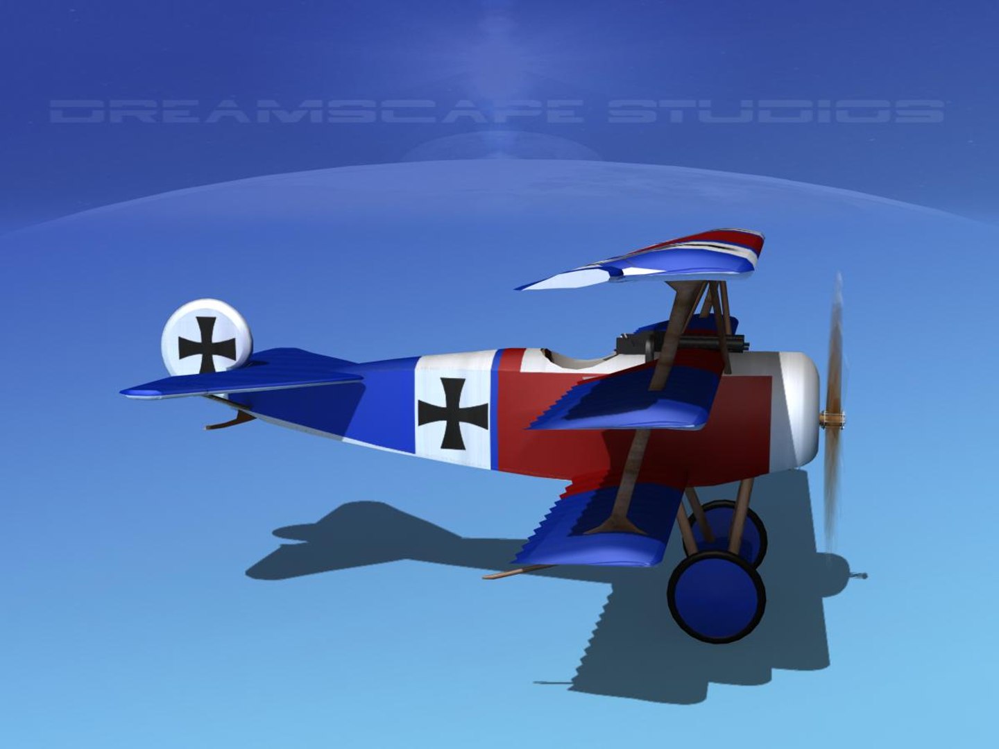 Dxf Triplanes Fokker Dr-1 Fighter