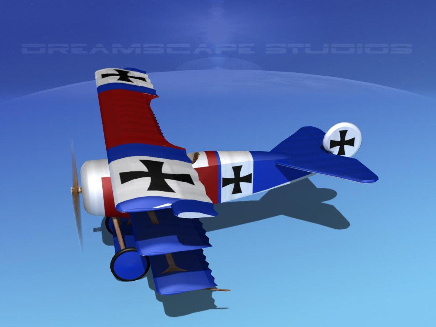Dxf Triplanes Fokker Dr-1 Fighter