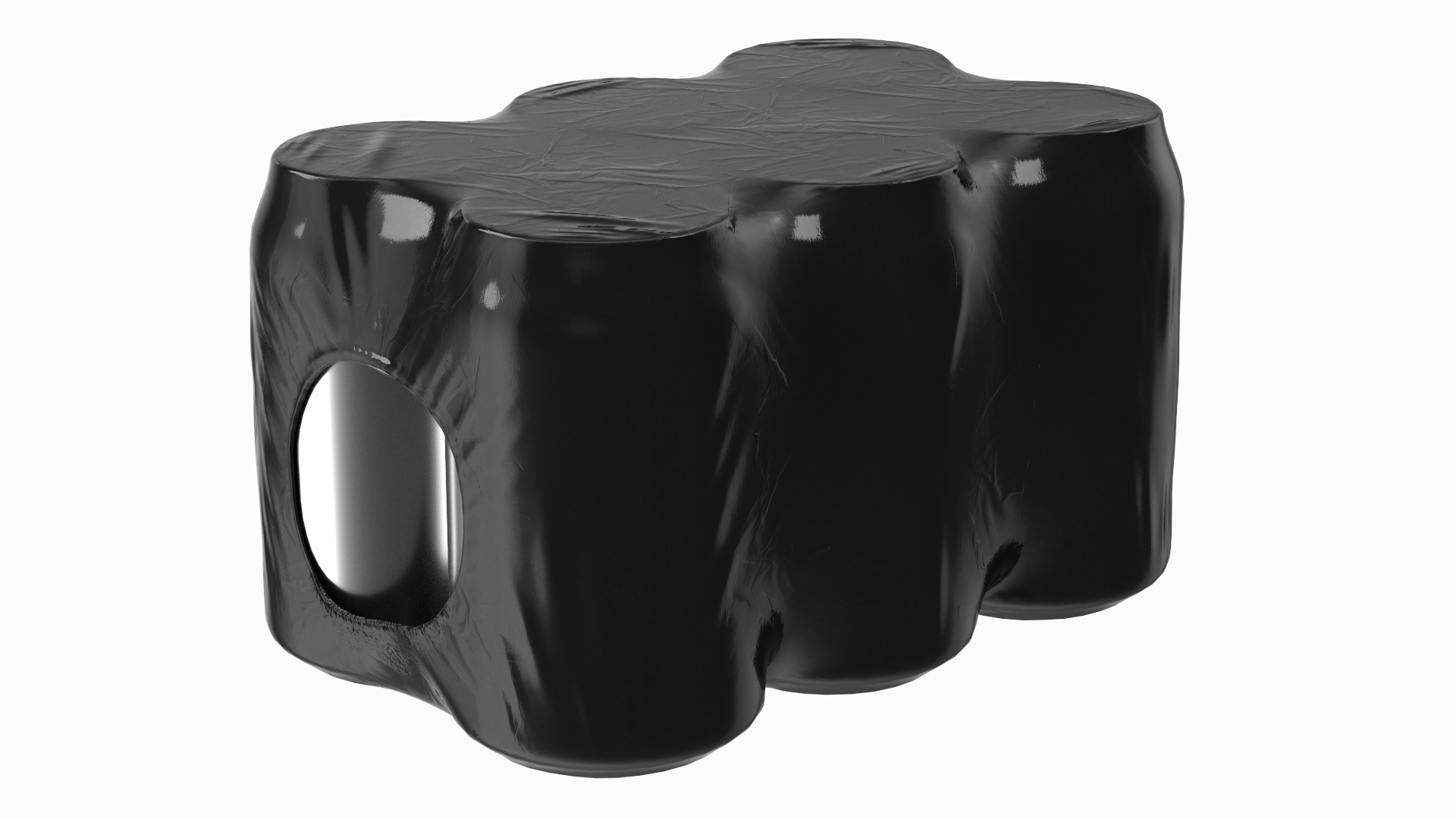 3D Aluminium Can 330ml Black Pack Of 6 Psc Model - TurboSquid 2159341