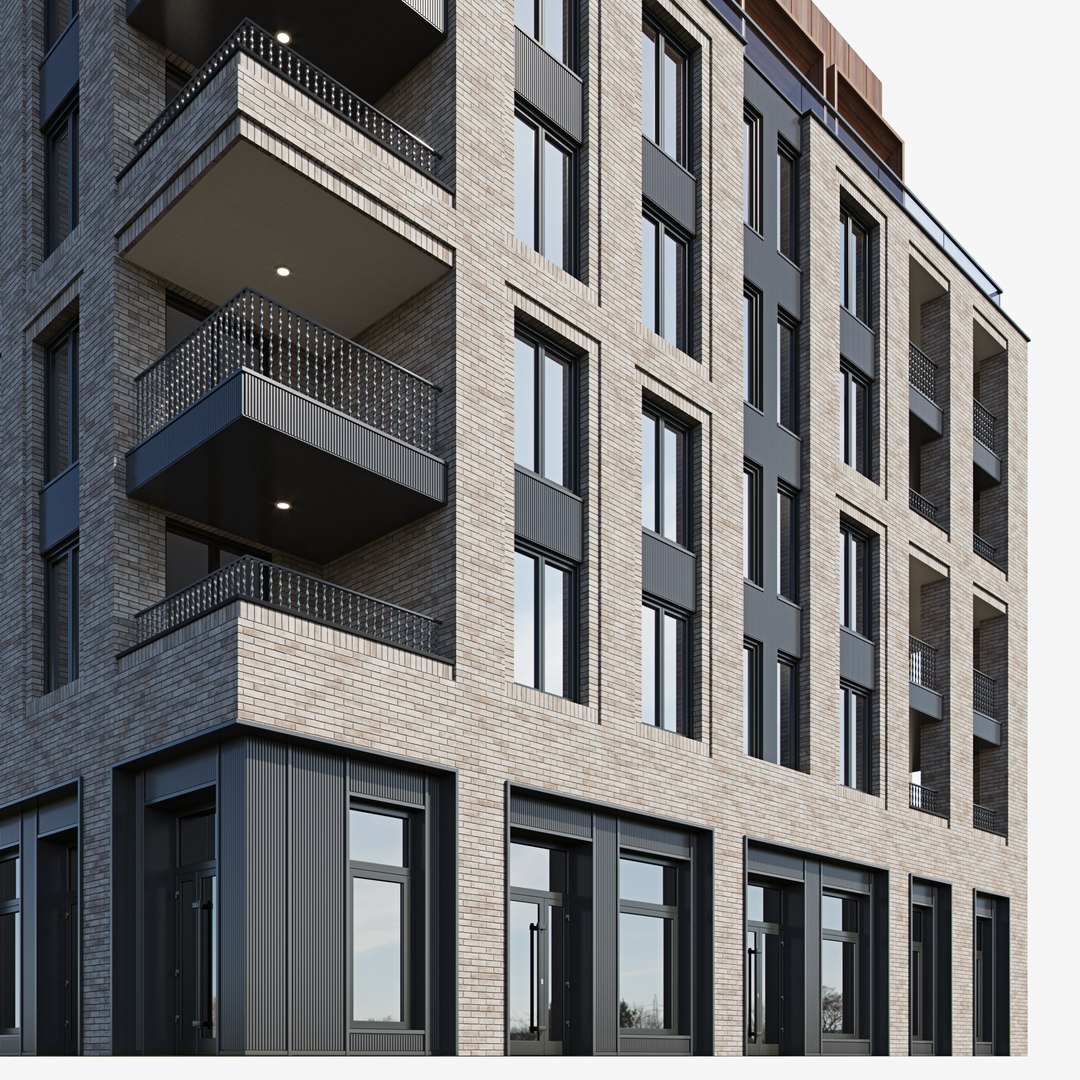 3D Modern Residential Building Model - TurboSquid 1657290