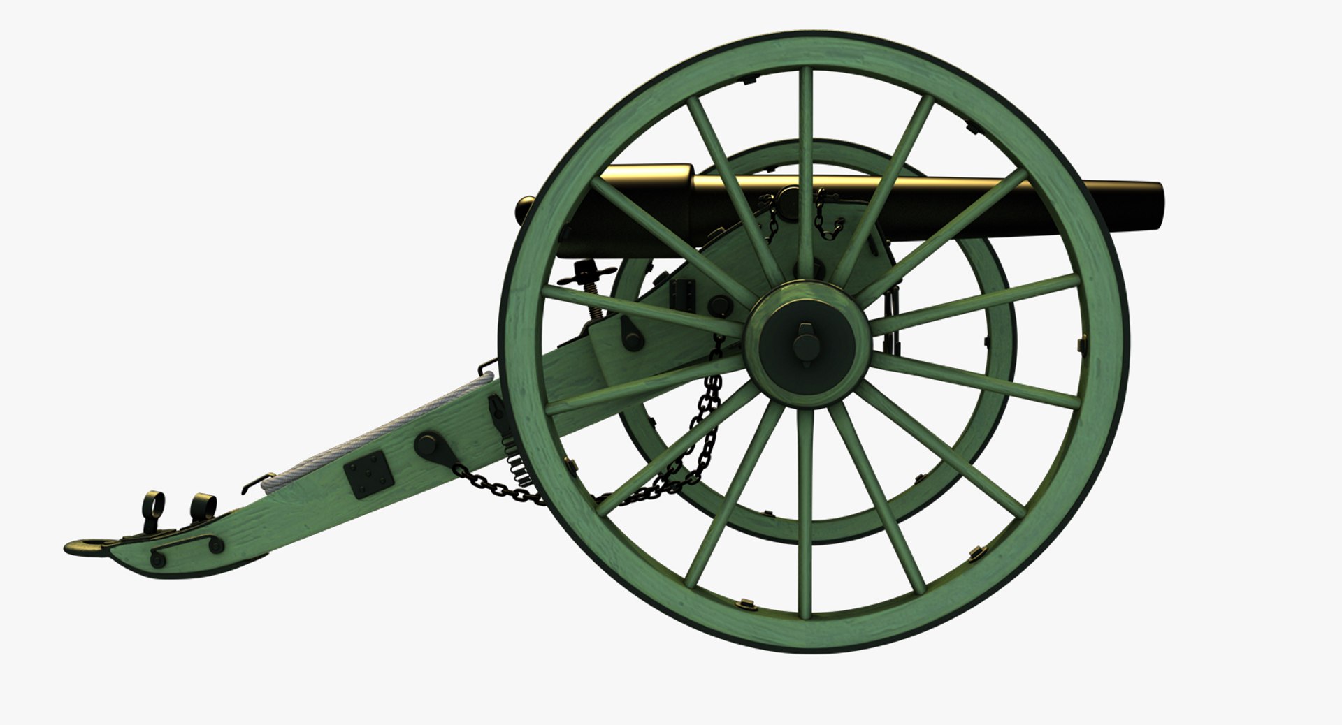 10-pounder Parrott Rifle Civil War 3D - TurboSquid 1261213