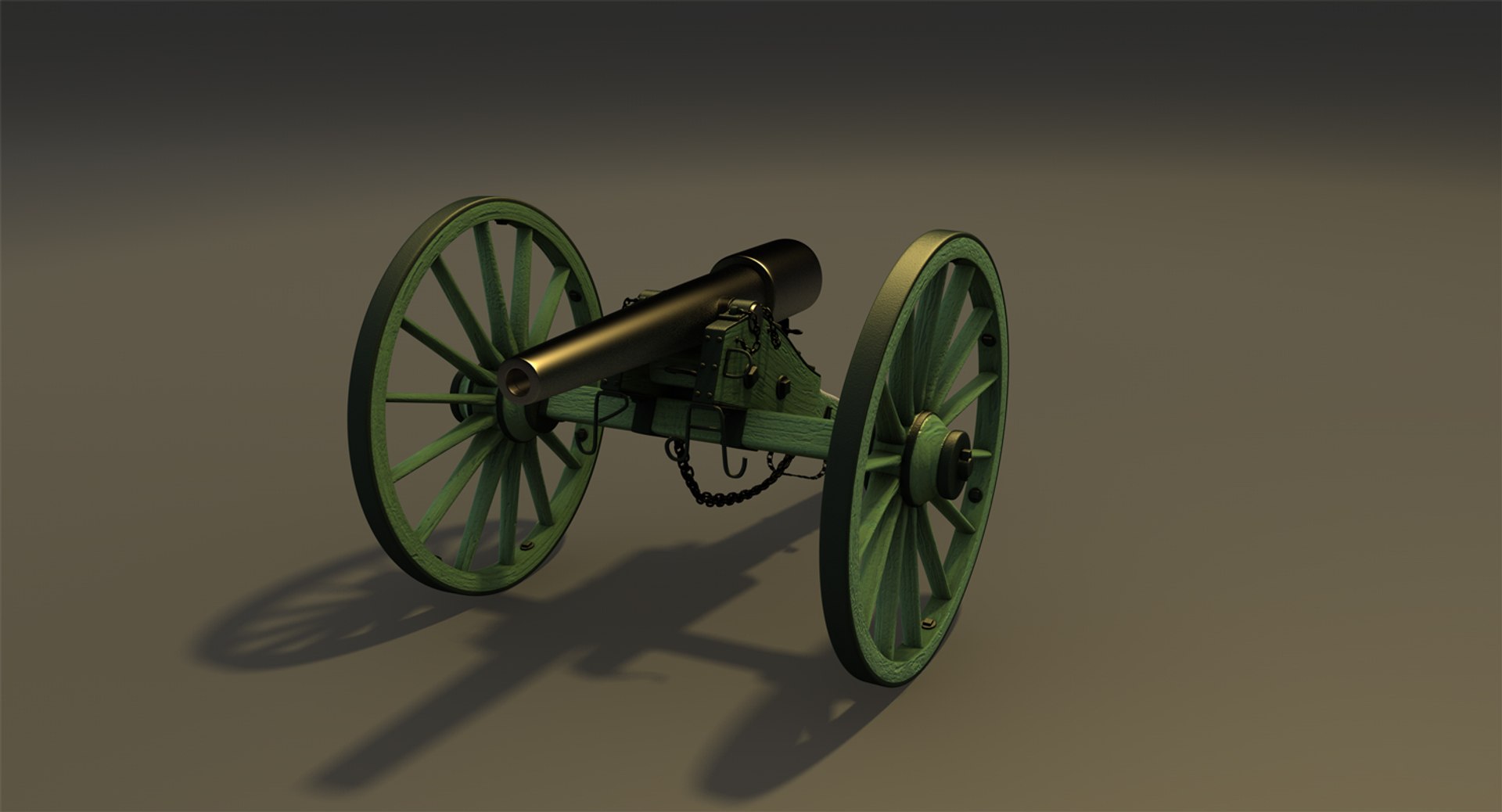 10-Pounder Parrott Rifle 남북 전쟁 대포 3D 모델 - TurboSquid 1261213