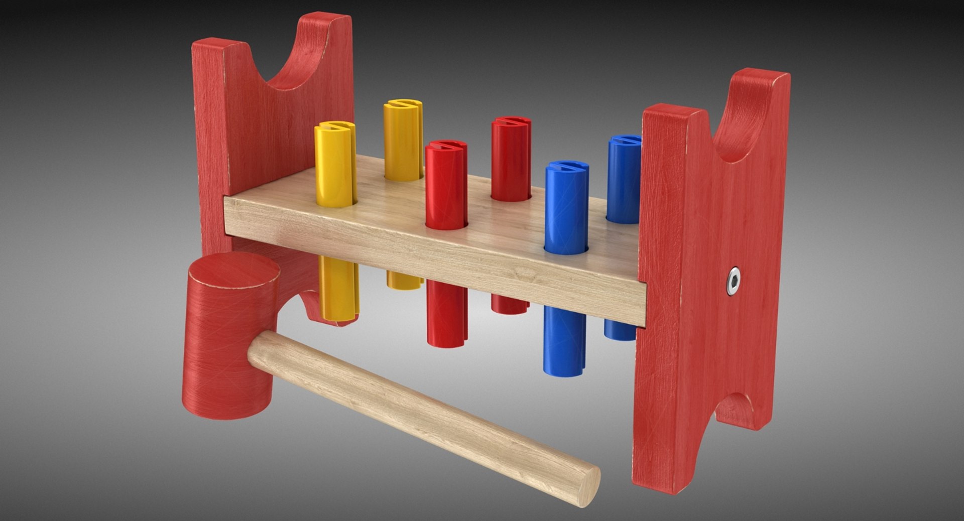 3D Pound Peg Model - TurboSquid 1289224