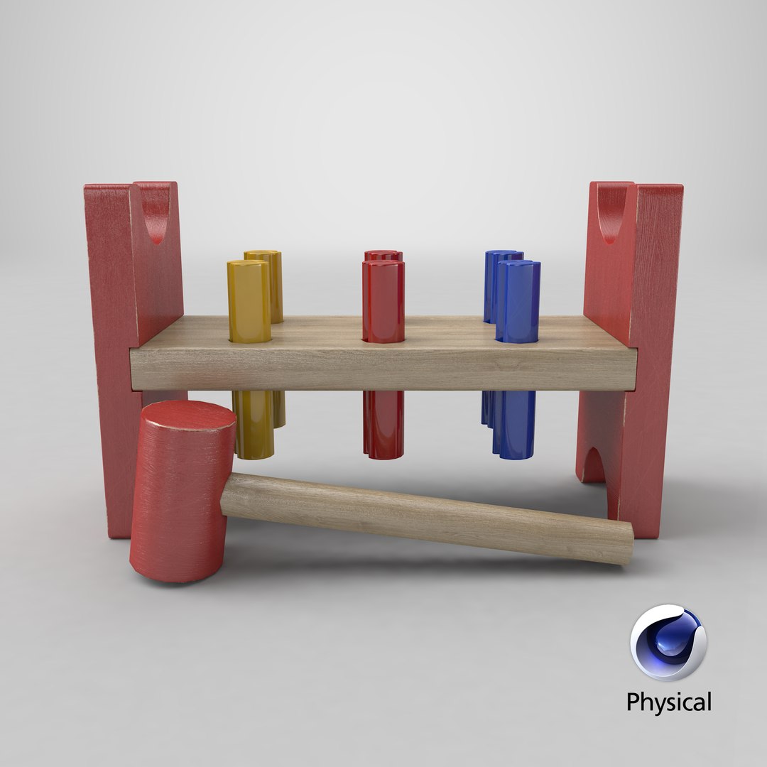 3D pound peg model - TurboSquid 1289224