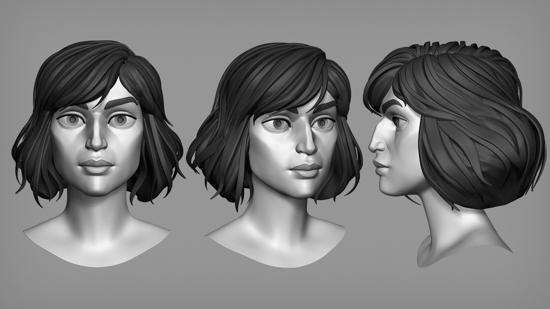 3D Cartoon Female Character Sheila Base Mesh Model - TurboSquid 1921160