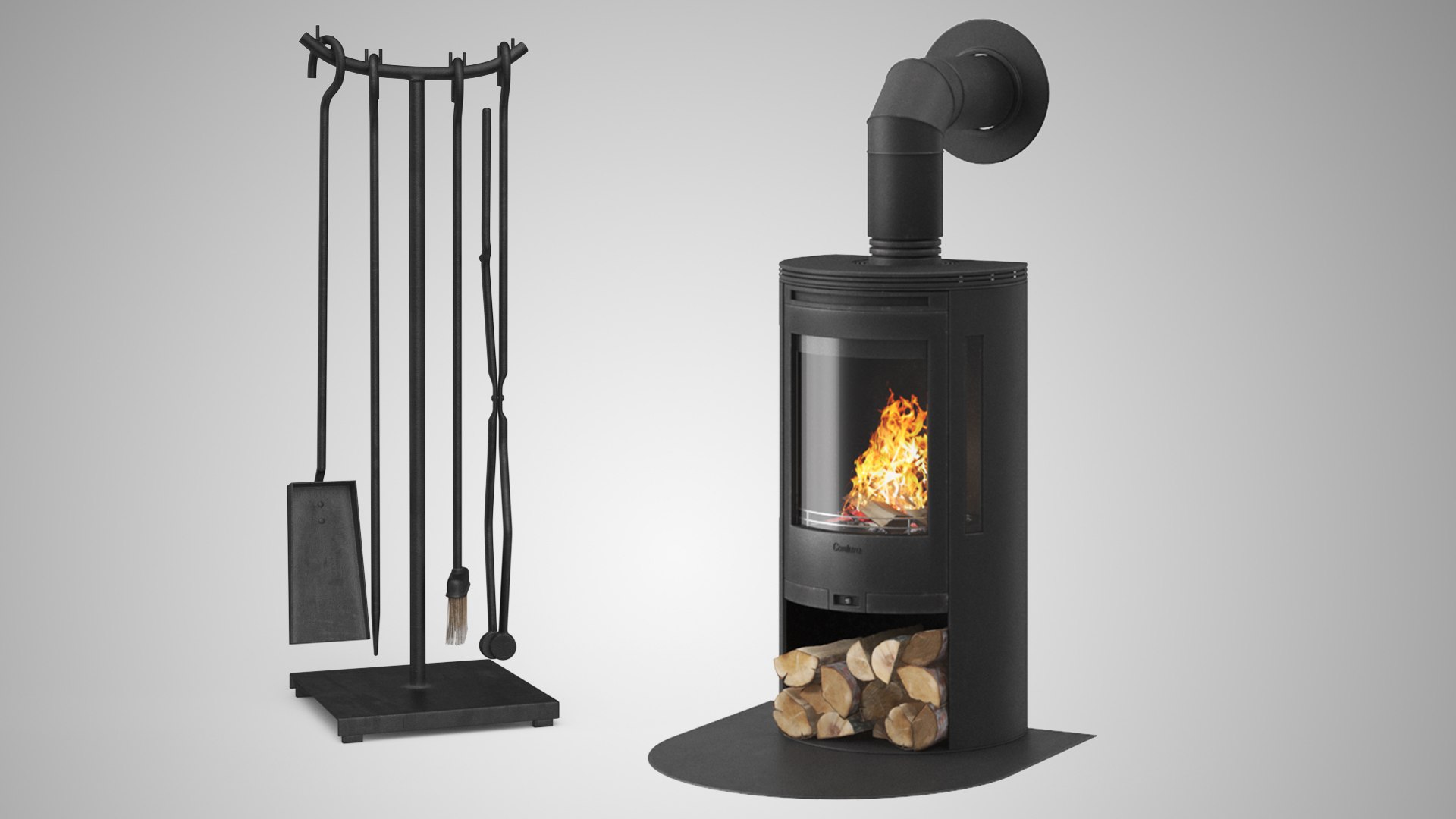 3D Model Fireplace Contura 550 01 - TurboSquid 1490268