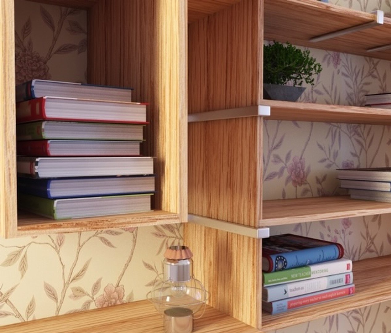 3d Bookshelf 43 Books