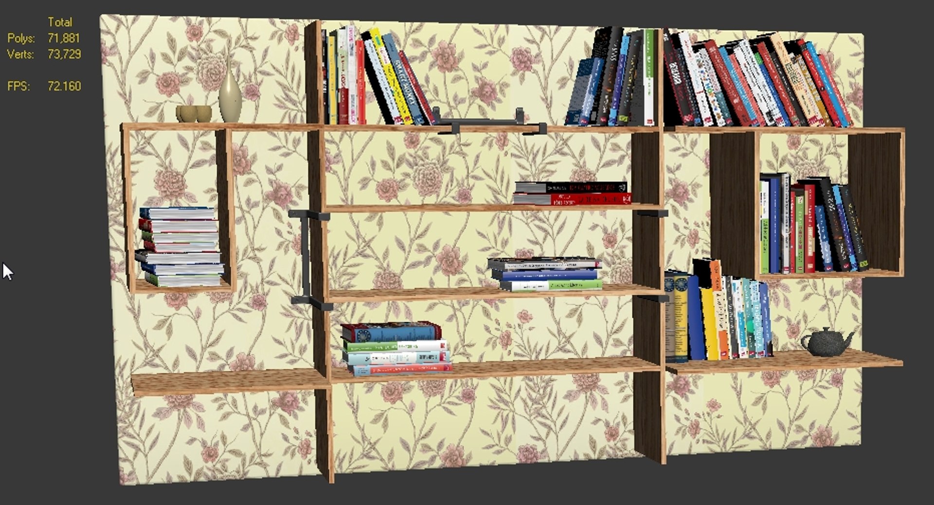 3d Bookshelf 43 Books