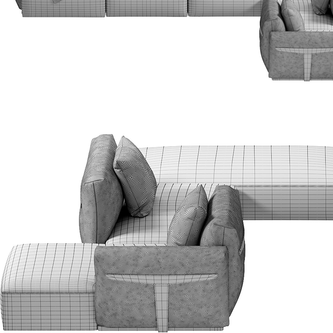 Herman Sofa By Manzoni Tapinassi 3D Model - TurboSquid 1957555