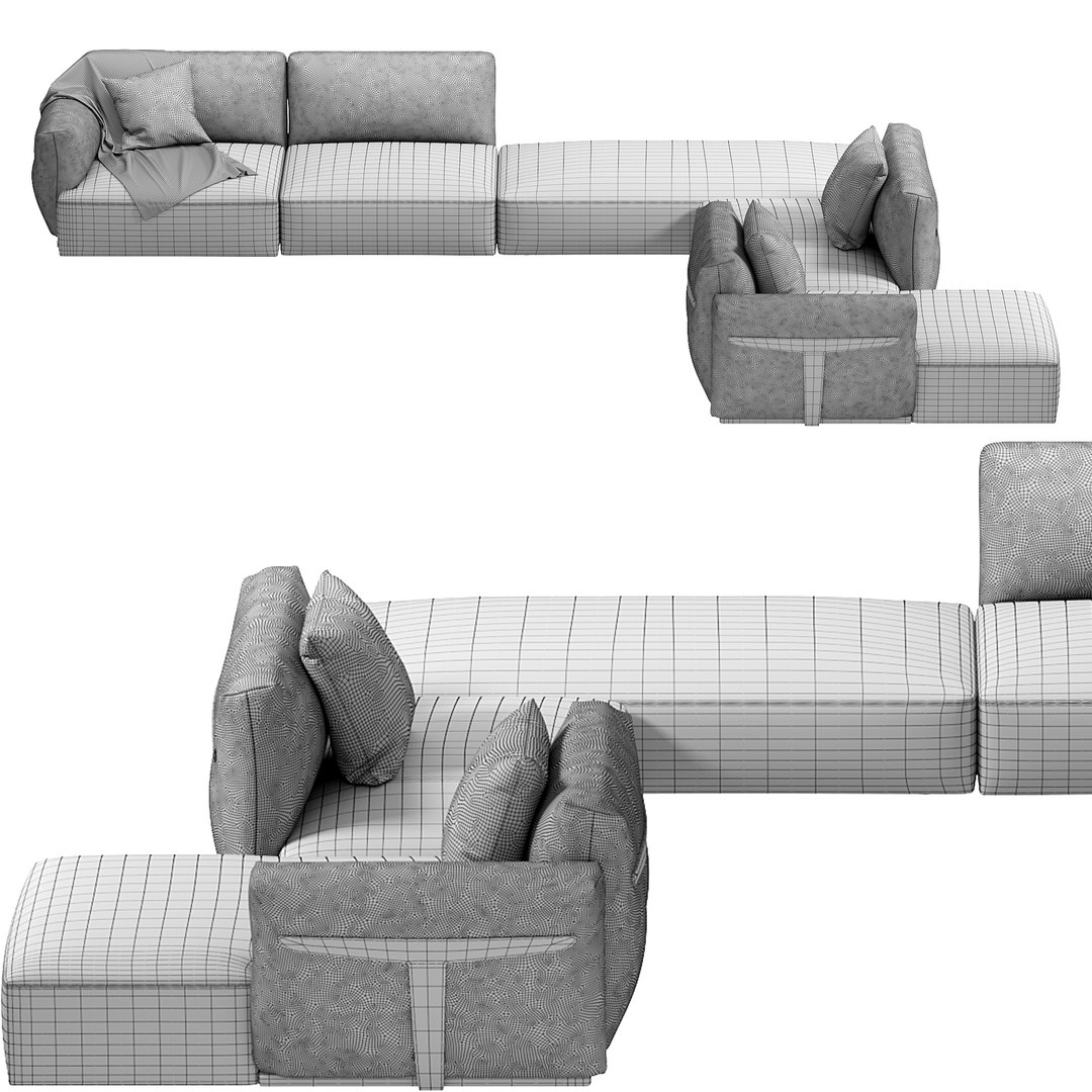 Herman Sofa By Manzoni Tapinassi 3D Model - TurboSquid 1957555