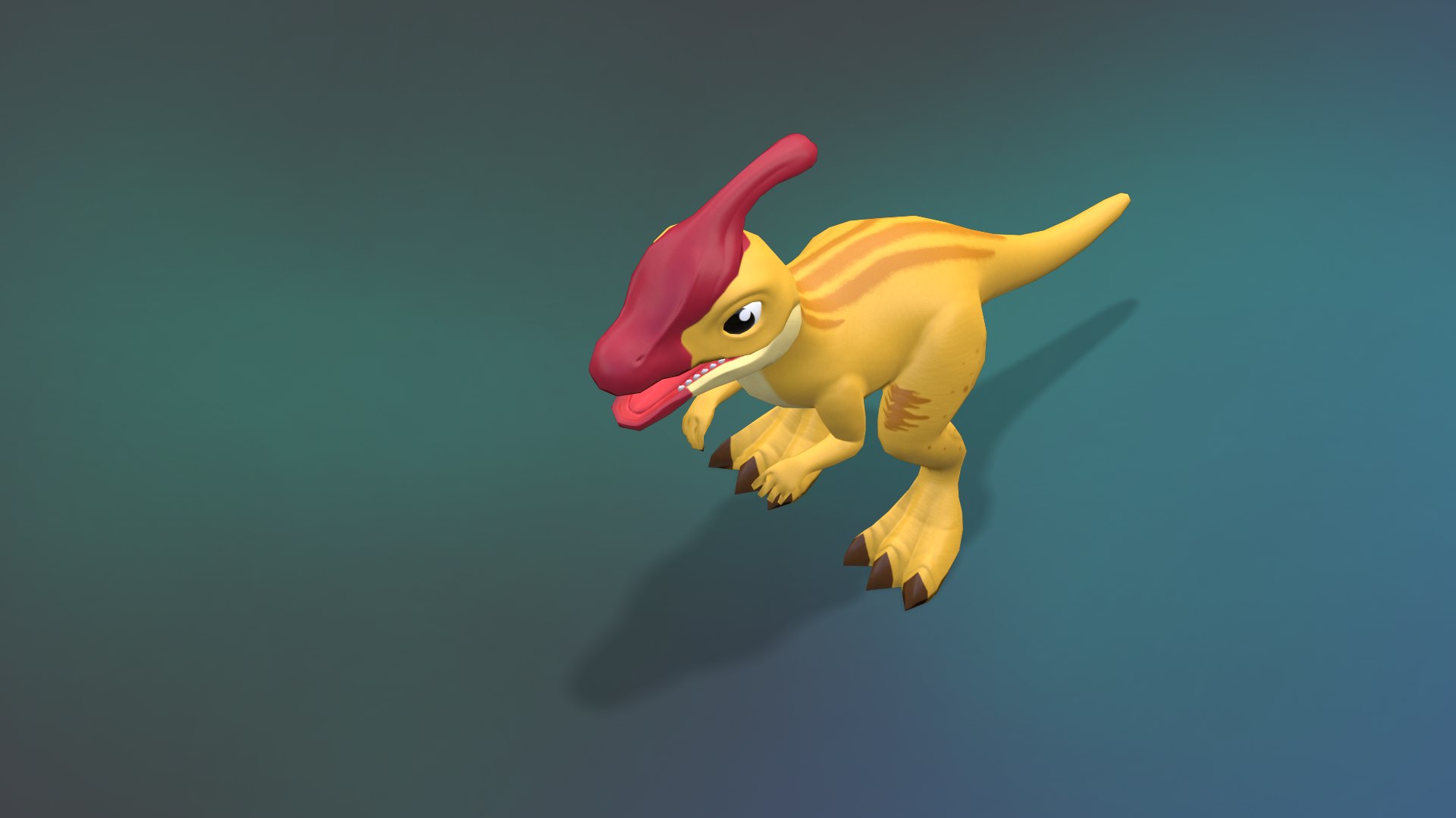 3D Parasaurolophus Teen - Dinosaur Charactor Model - TurboSquid 2195160