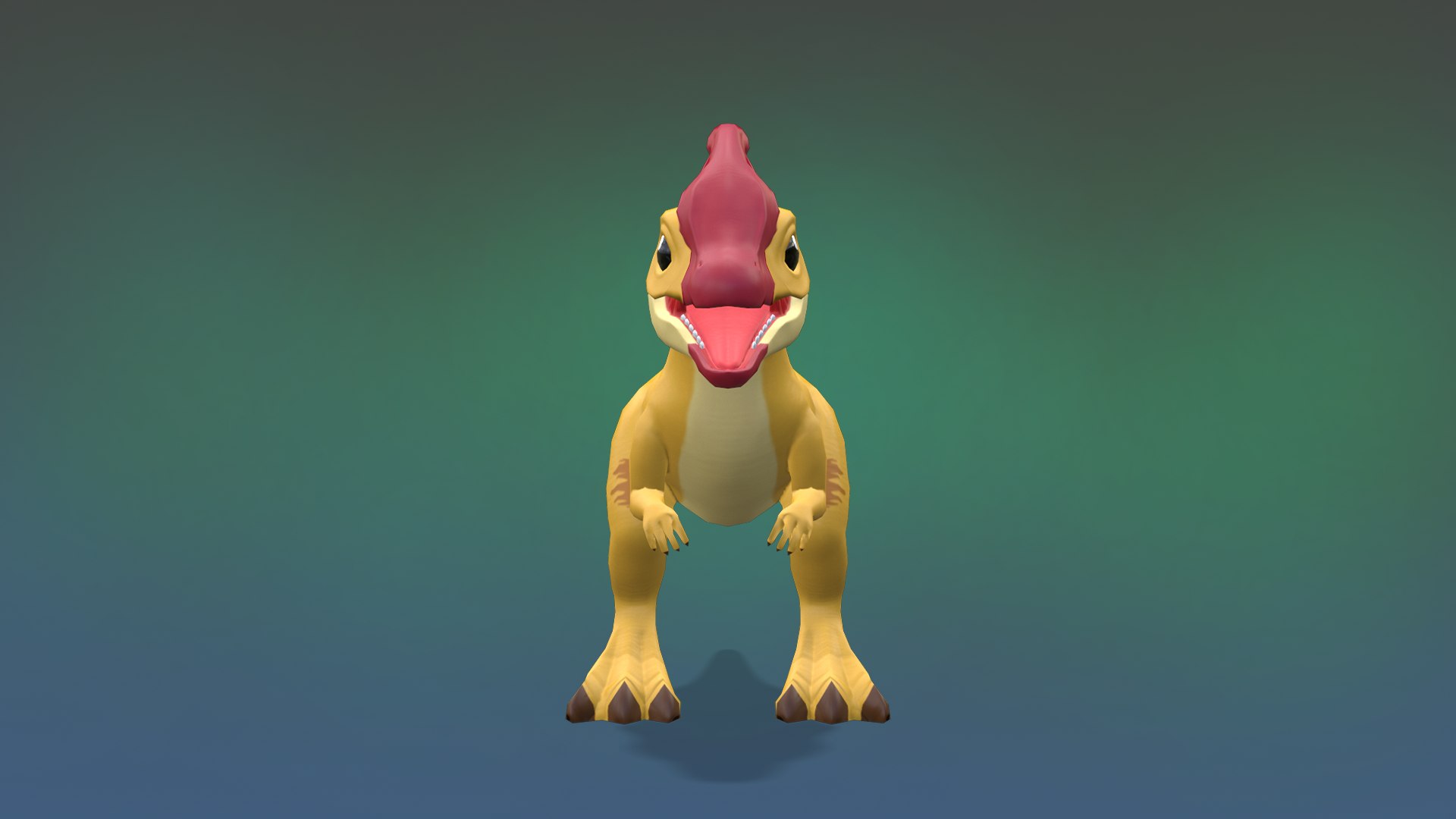 3D Parasaurolophus Teen - Dinosaur Charactor Model - TurboSquid 2195160