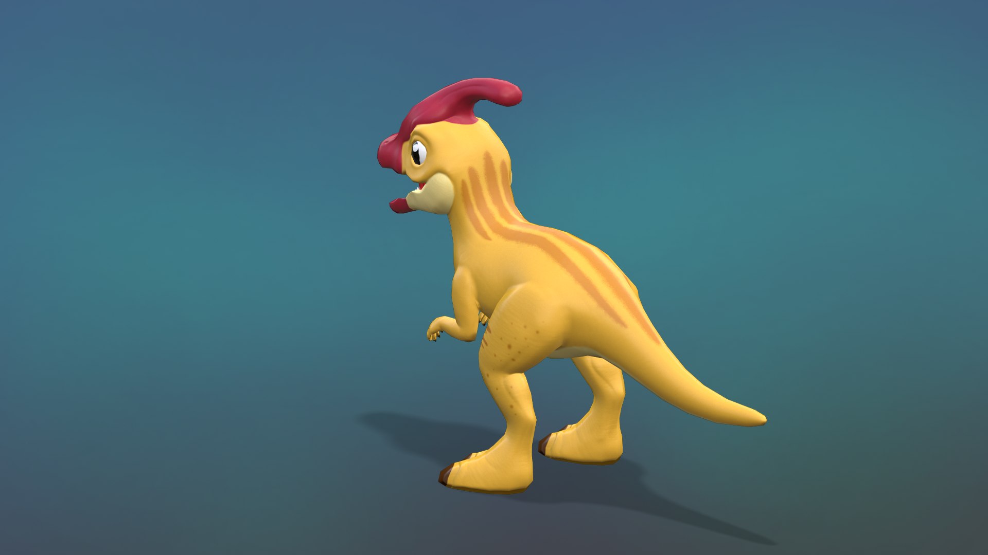 3D Parasaurolophus Teen - Dinosaur Charactor Model - TurboSquid 2195160