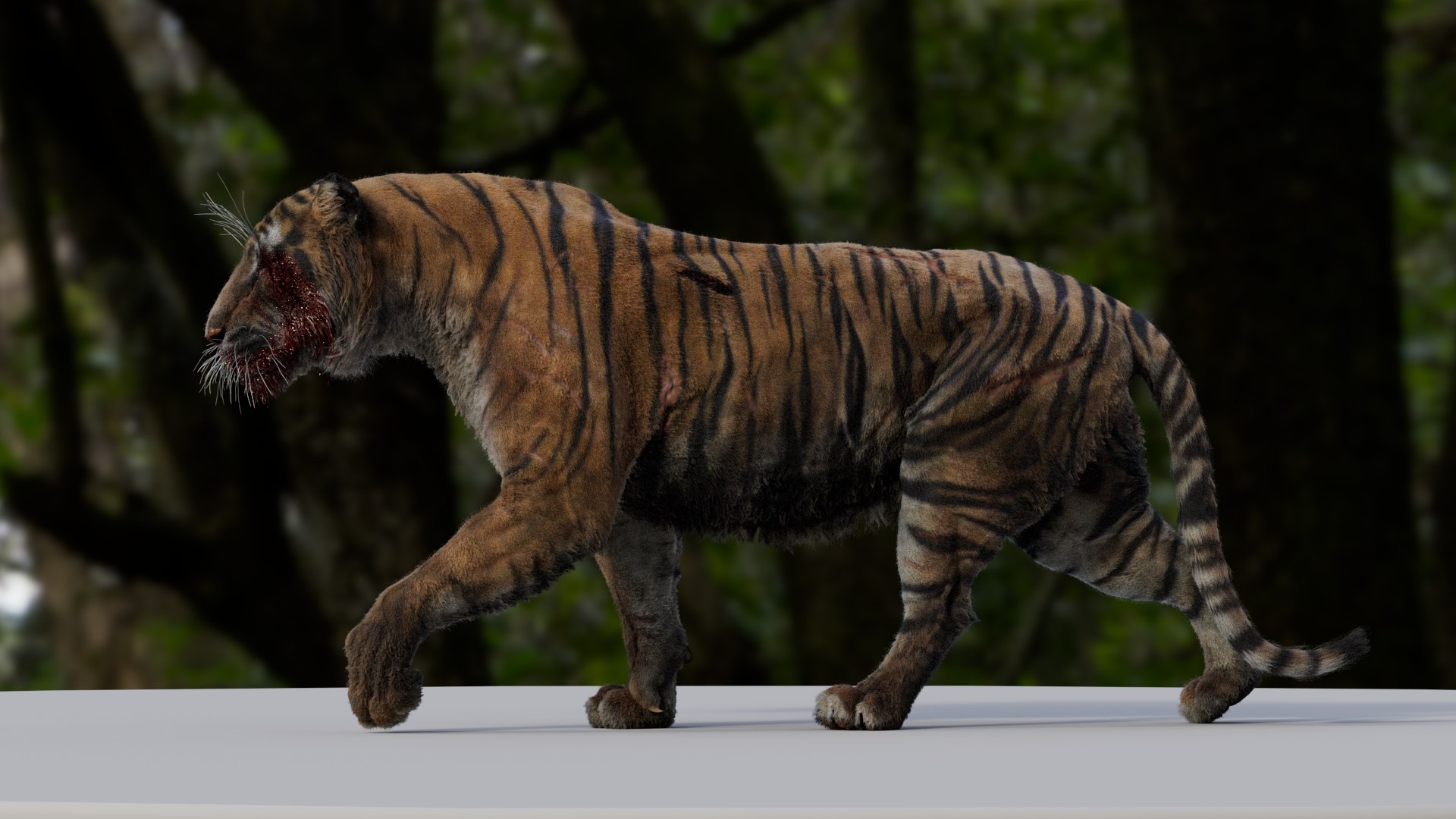 3D Tiger ANIMATION - TurboSquid 2178188