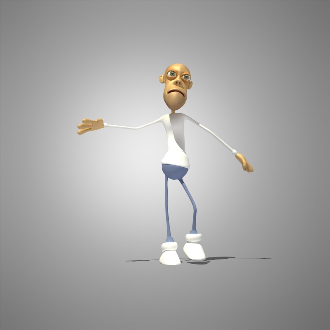 3d Model Rigged Cartoon Cool Guy