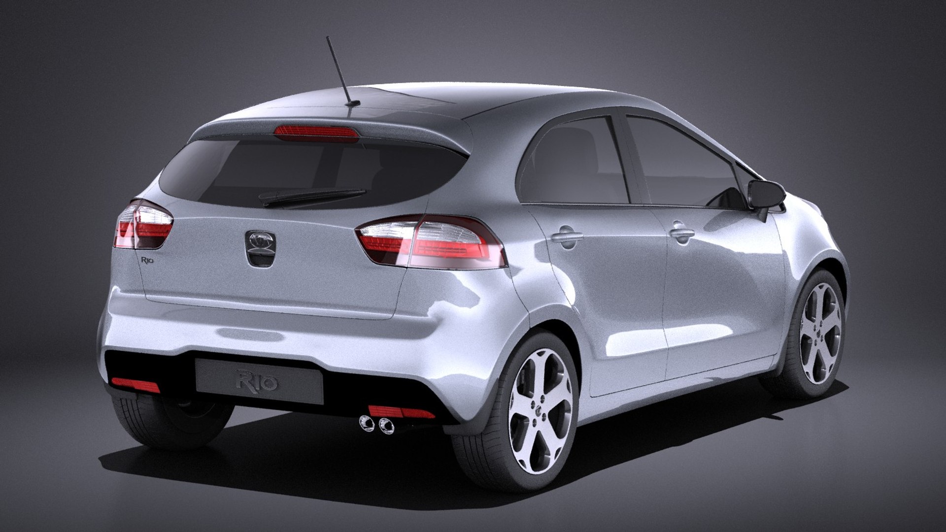 3d Model Kia Rio 2014