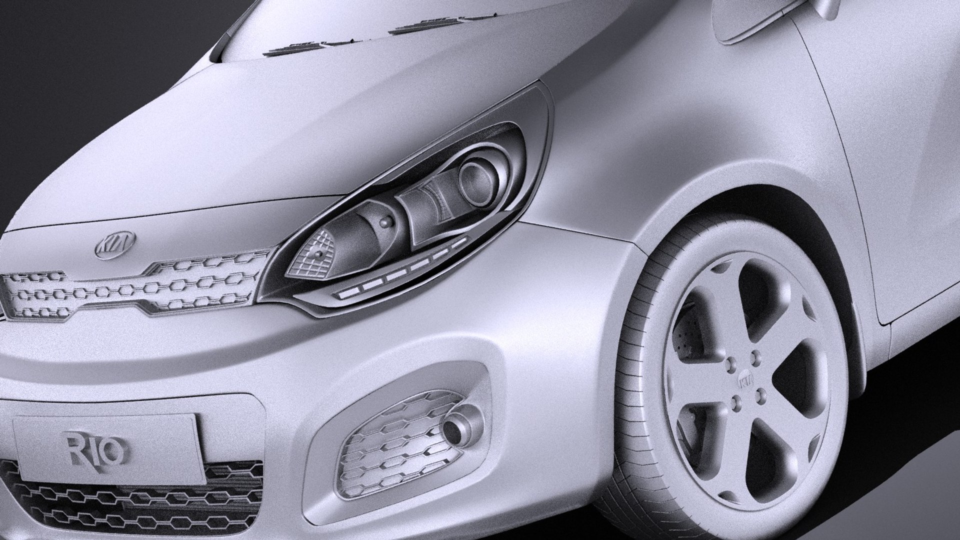 3d Model Kia Rio 2014