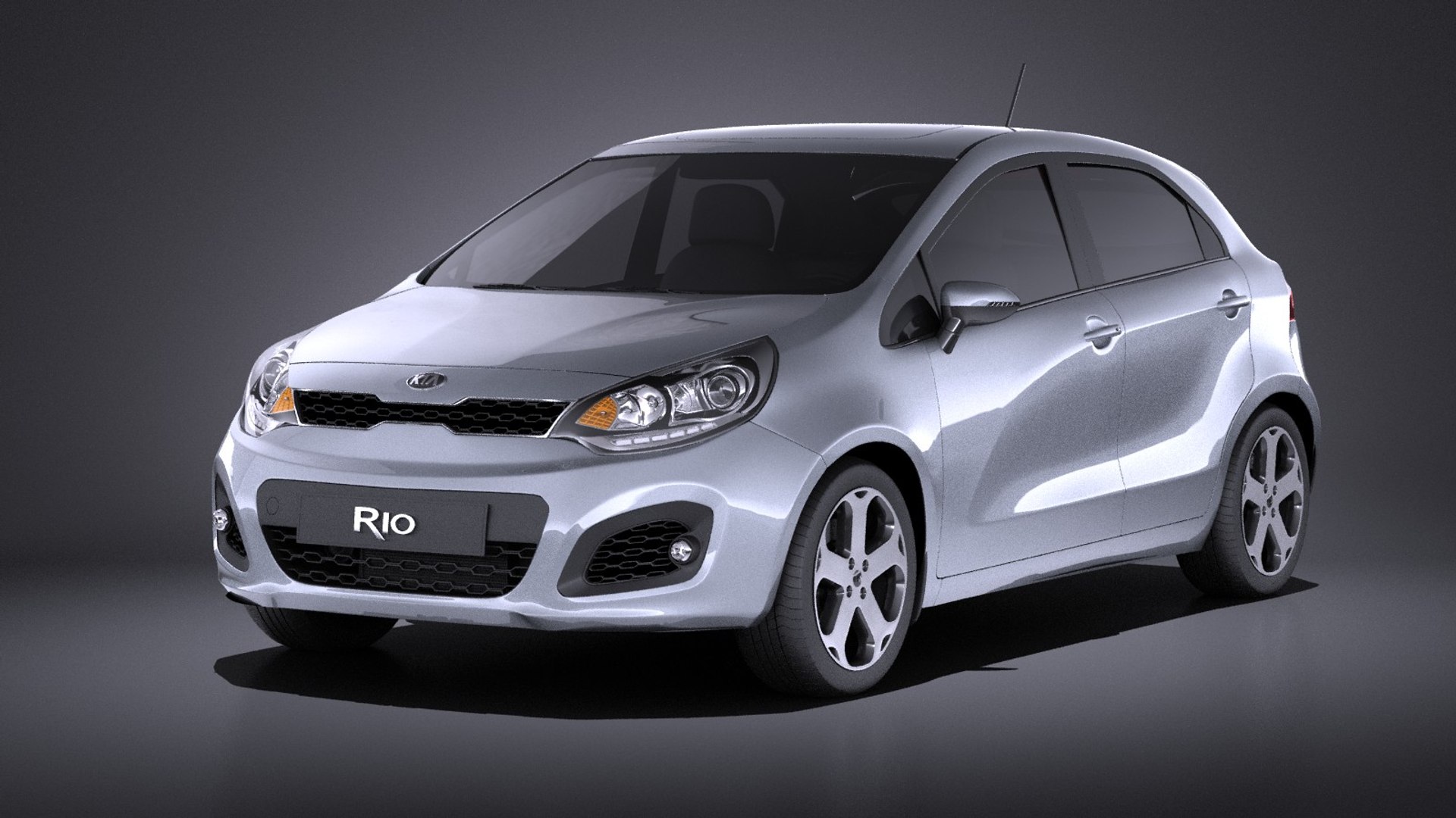 3d Model Kia Rio 2014