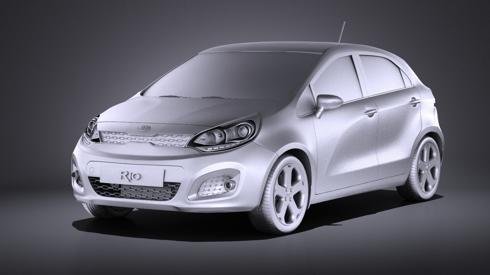 3d Model Kia Rio 2014