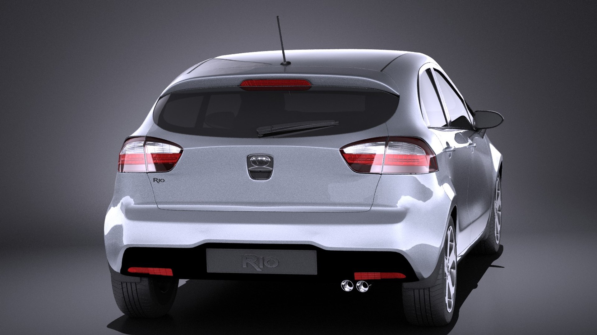 3d Model Kia Rio 2014