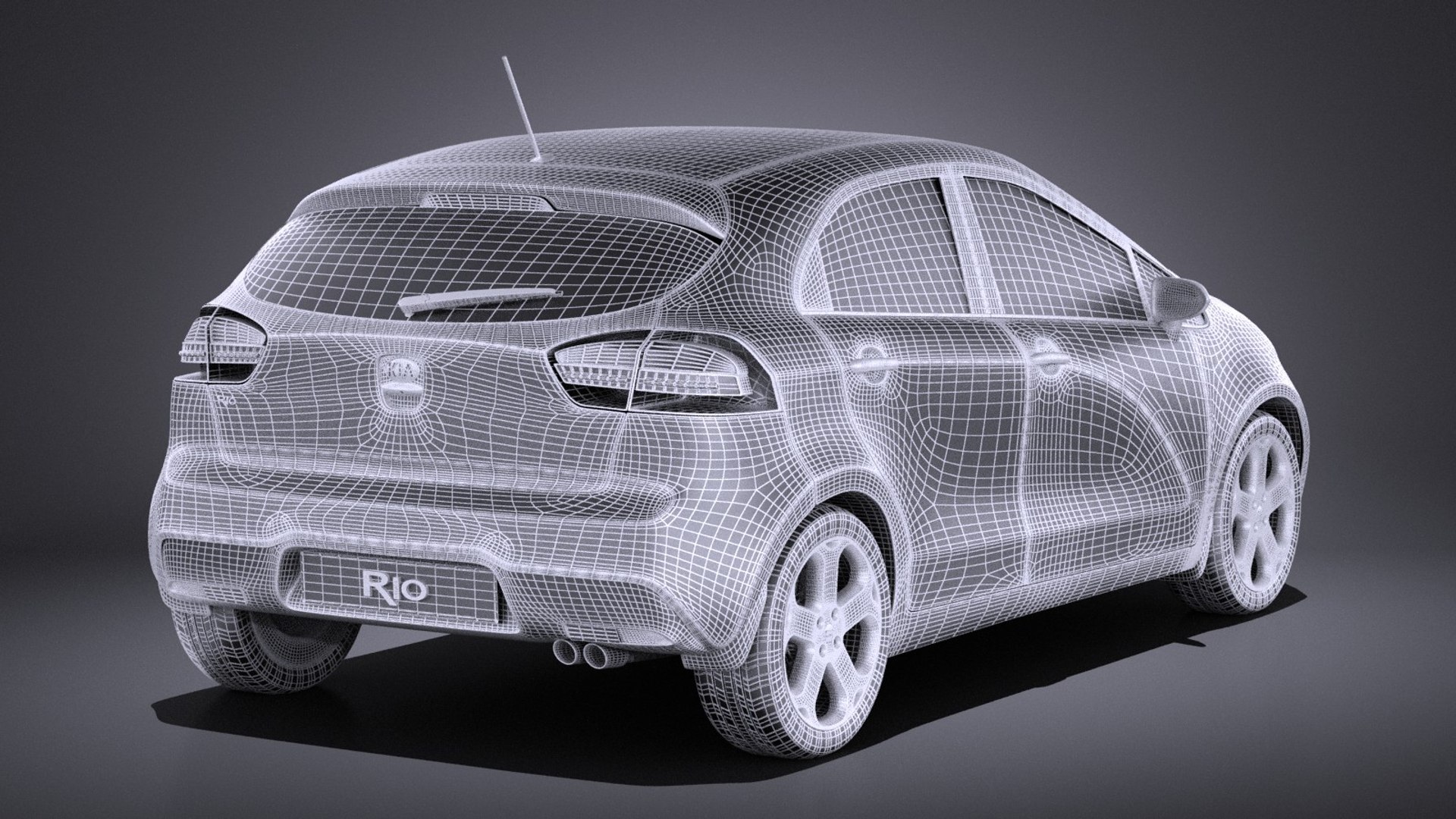 3d Model Kia Rio 2014