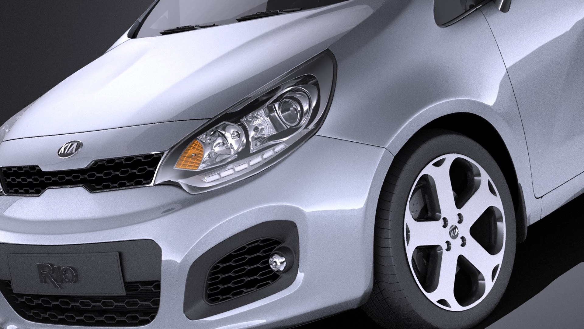 3d Model Kia Rio 2014