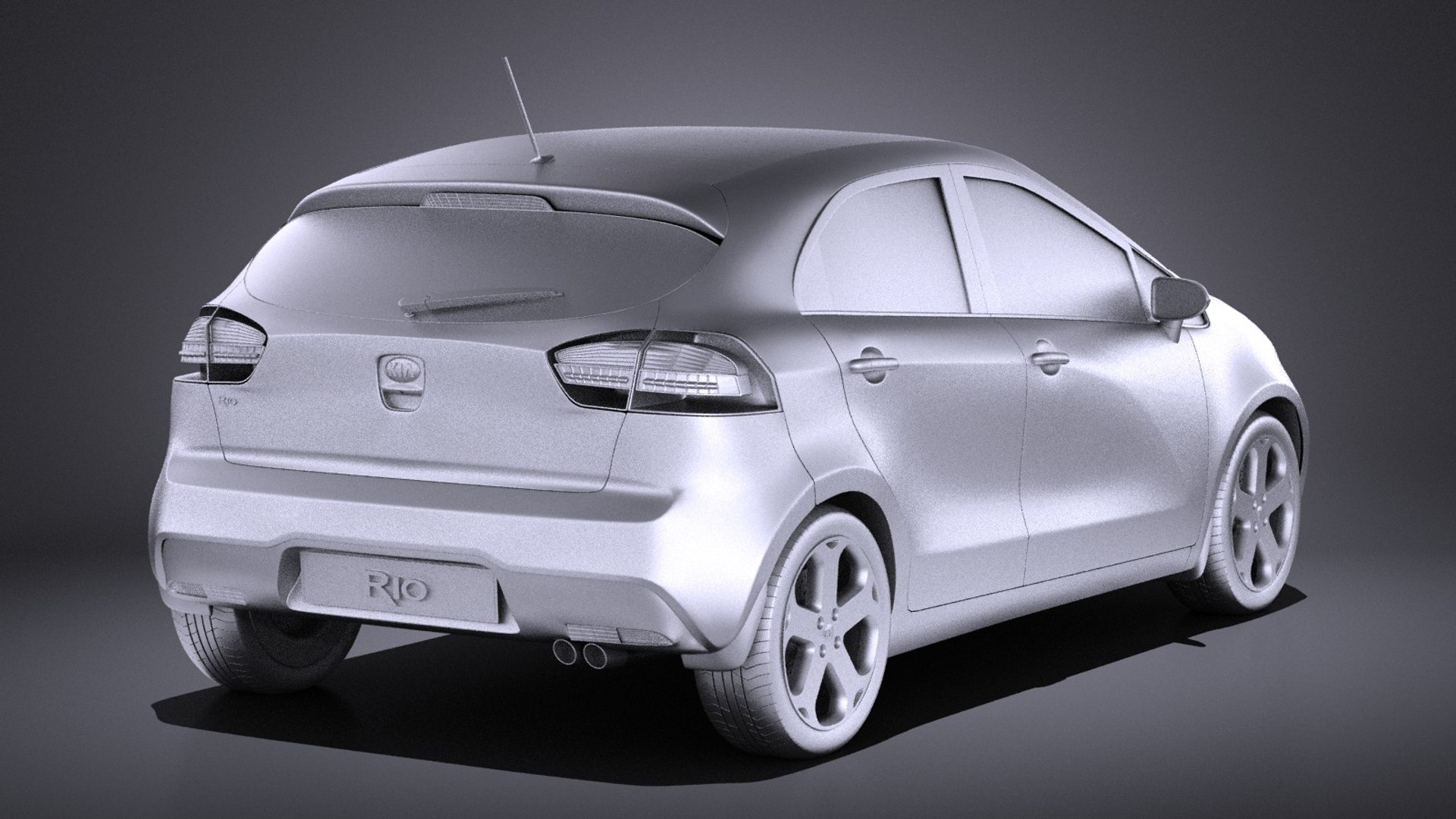 3d Model Kia Rio 2014