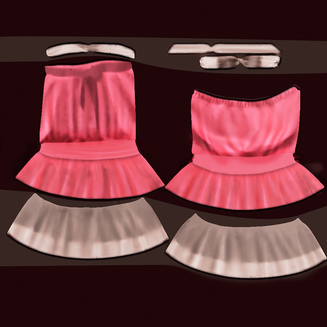 3D Strapless Candy Dress - TurboSquid 1834004