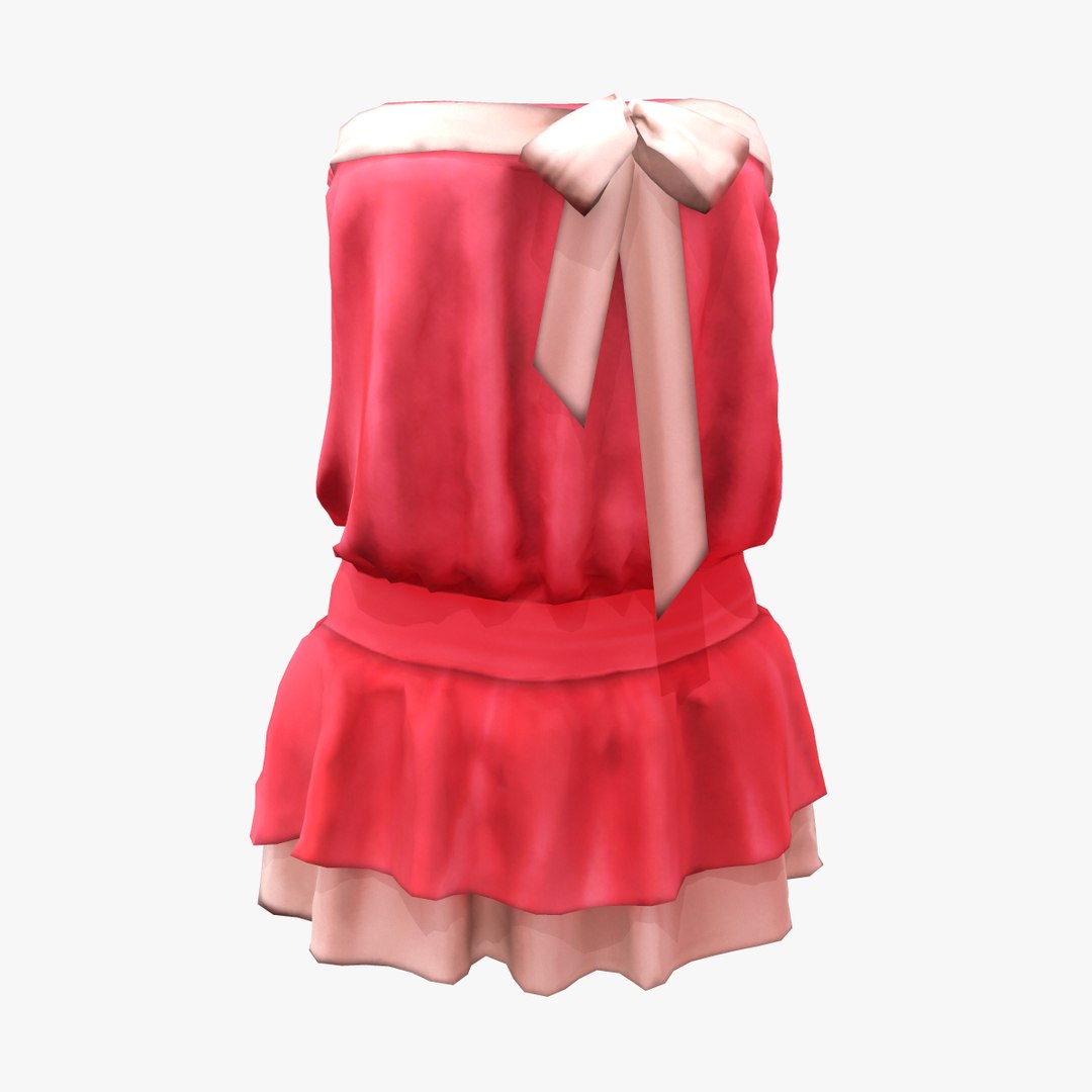 3D Strapless Candy Dress - TurboSquid 1834004