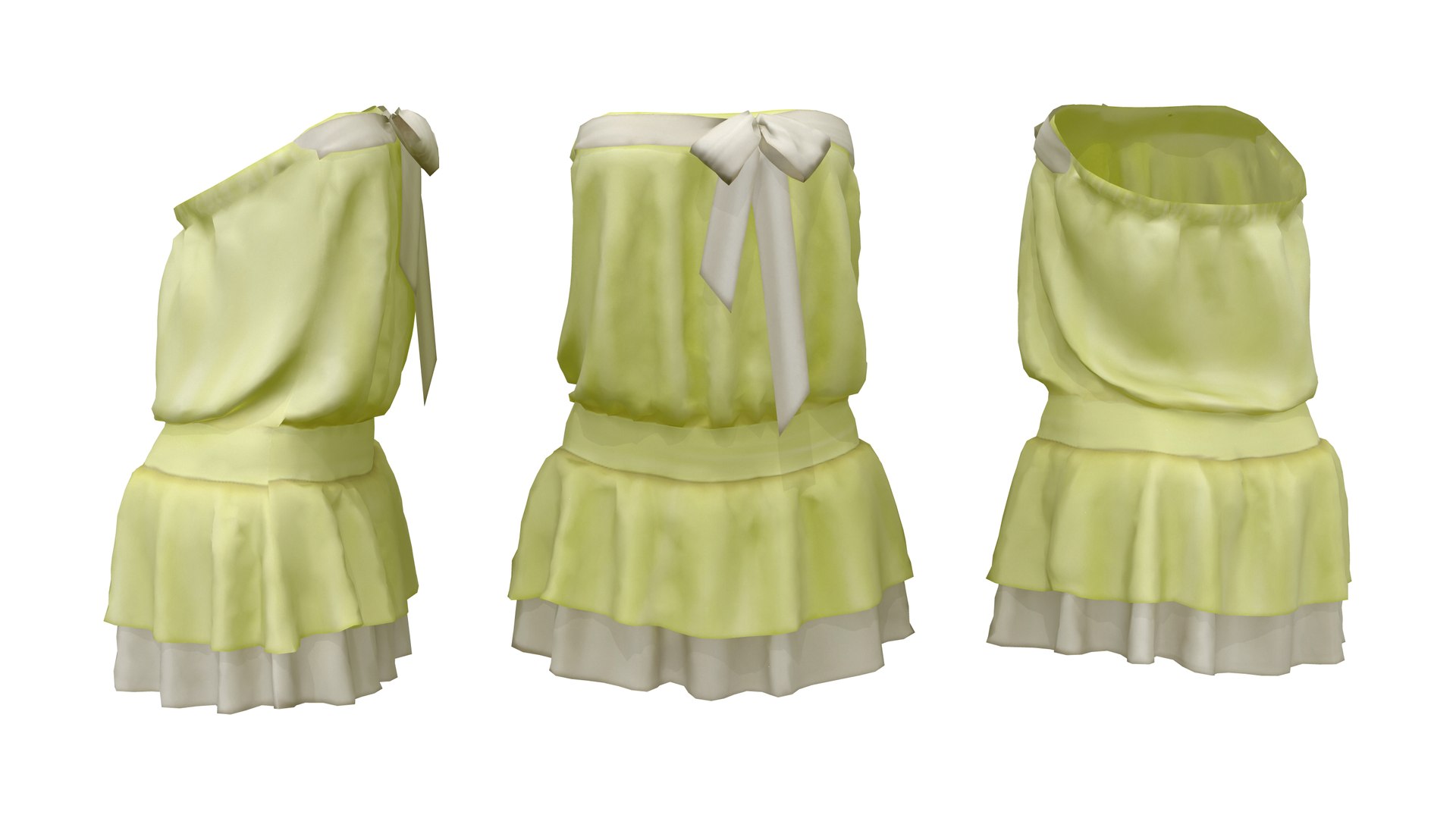 3D Strapless Candy Dress - TurboSquid 1834004