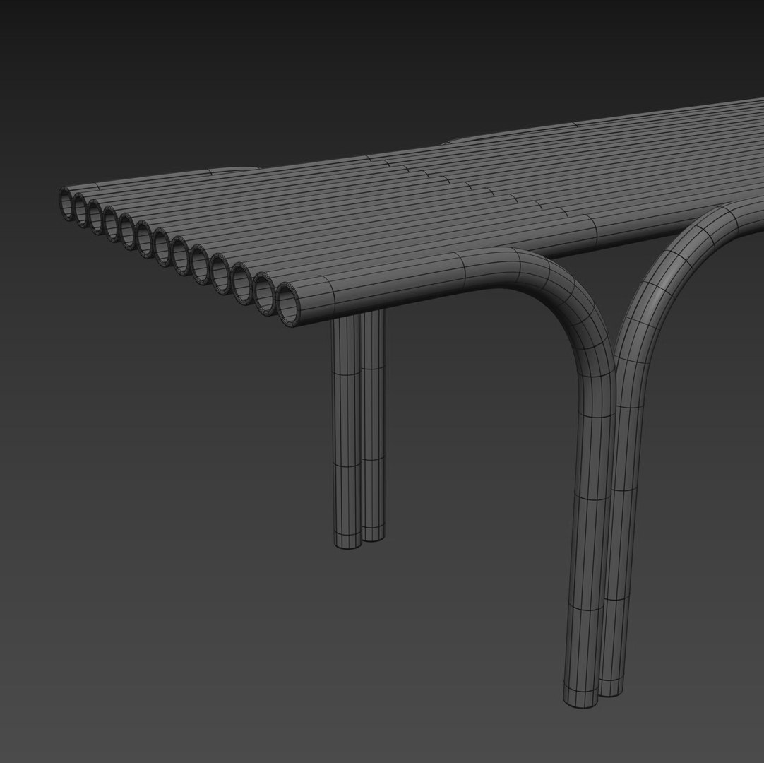3D Bench Tube Model - TurboSquid 1669287