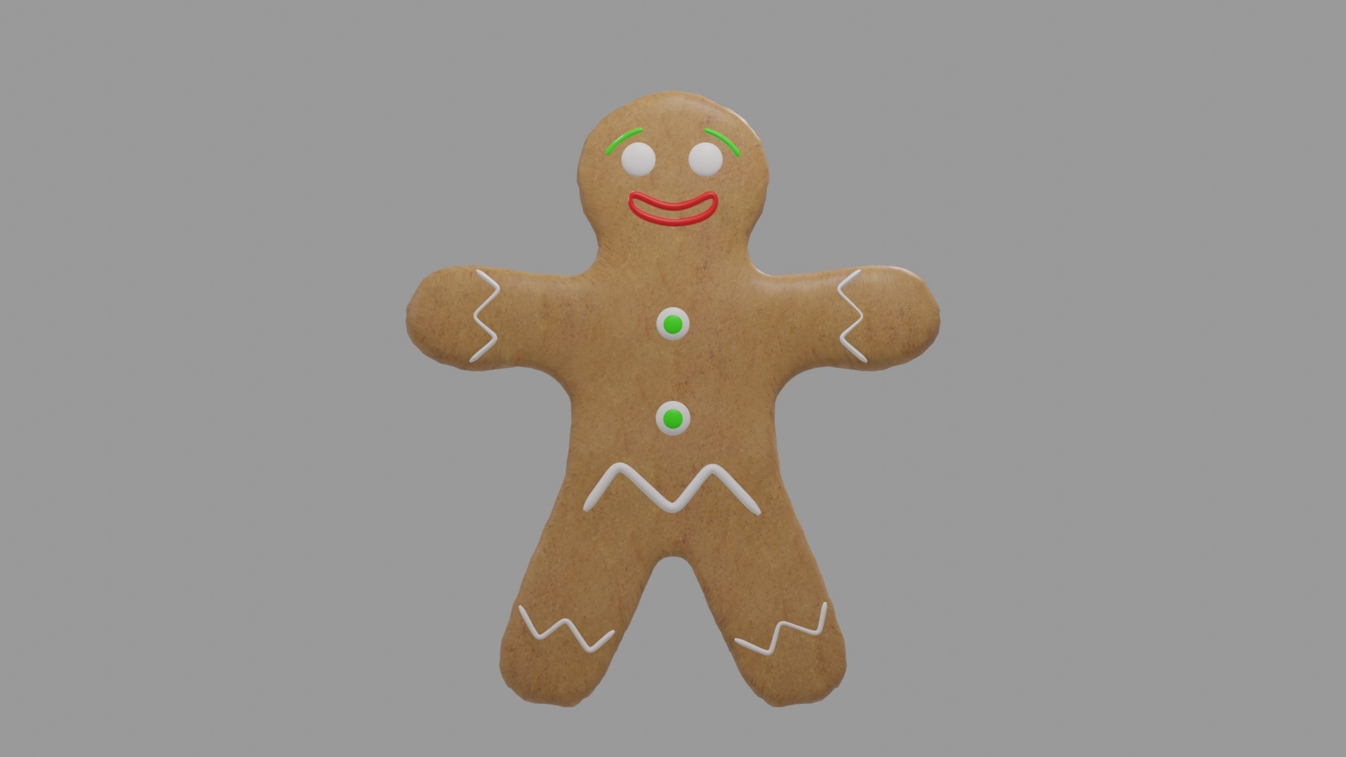 3D Gingerbread Man - TurboSquid 1825129