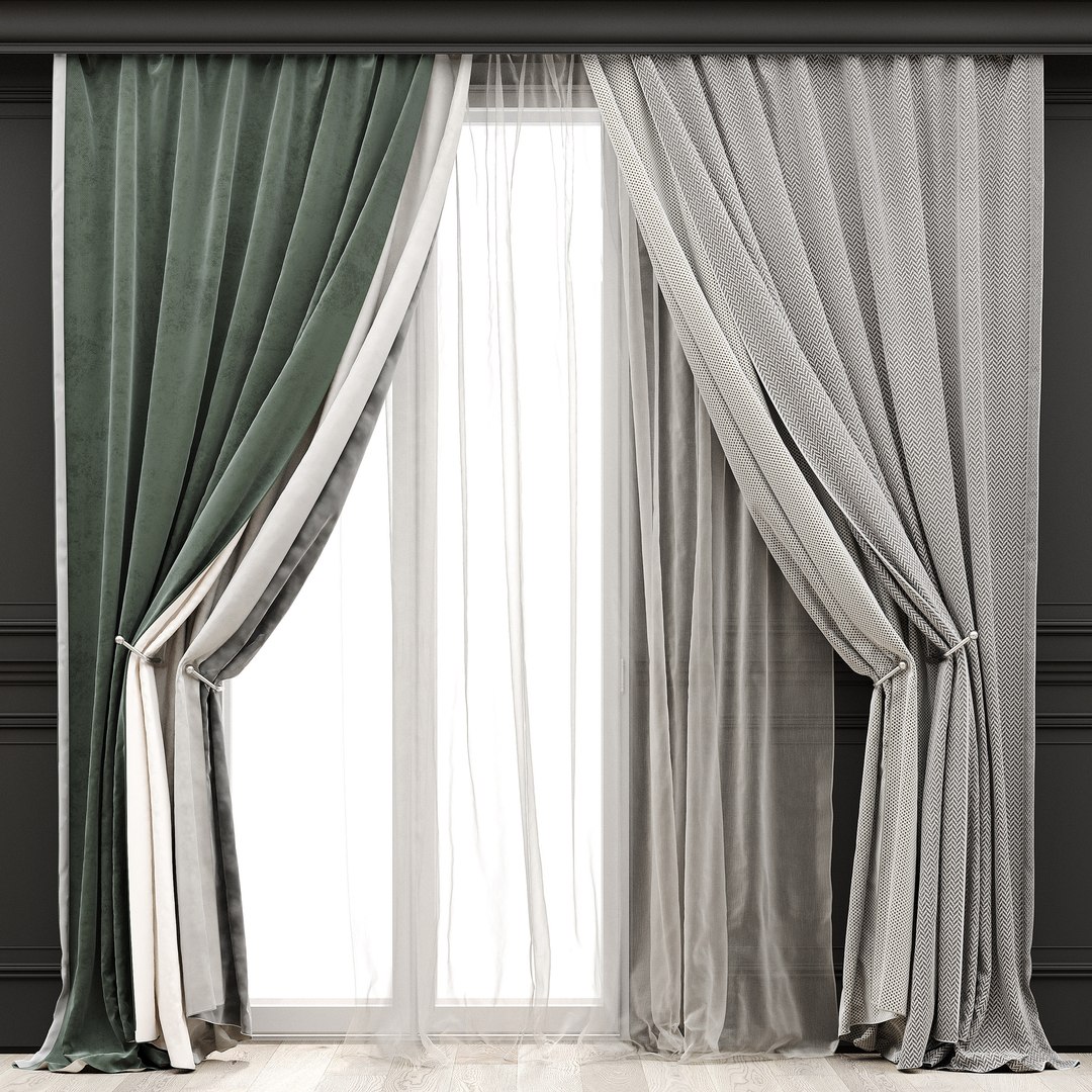 3D Curtain Set 518C - TurboSquid 2117675