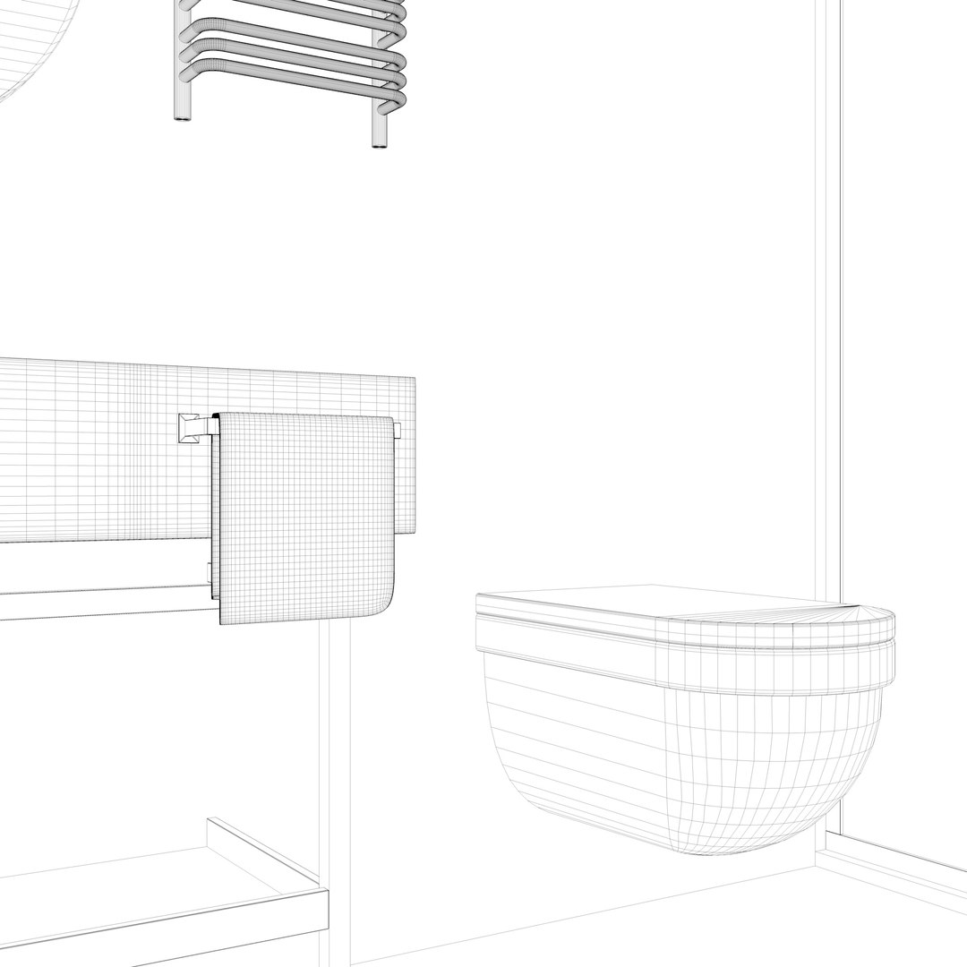 3D Modern Small Bathroom Model - TurboSquid 2132866