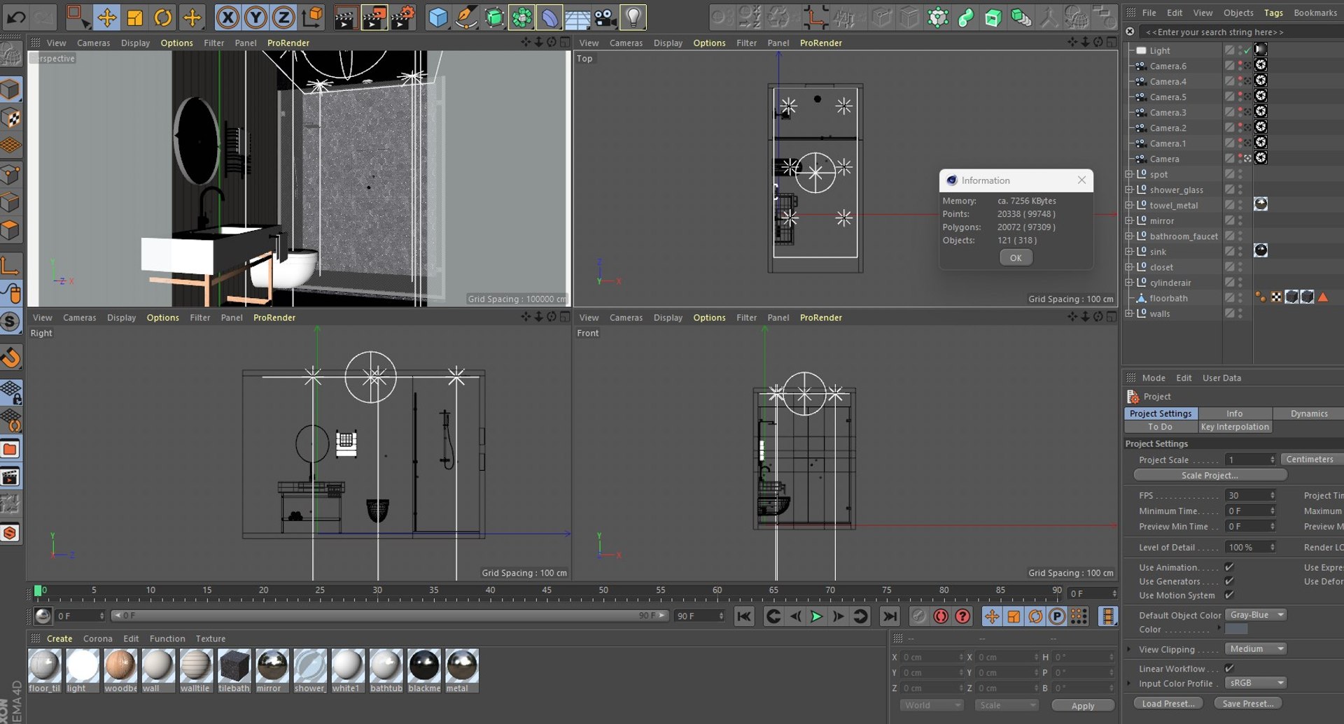 3D Modern Small Bathroom Model - TurboSquid 2132866