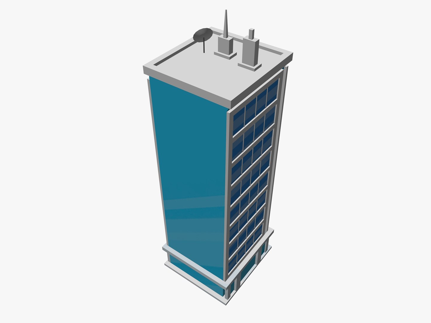 3D Cartoon Skyscraper Pack Low-poly 3D Model Model - TurboSquid 2259116