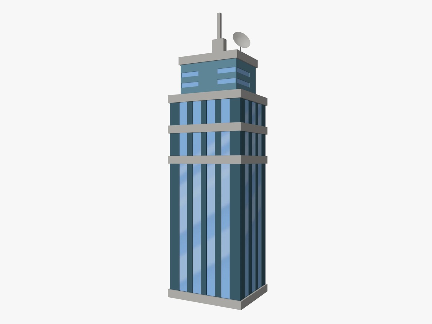 3D Cartoon Skyscraper Pack Low-poly 3D Model Model - TurboSquid 2259116