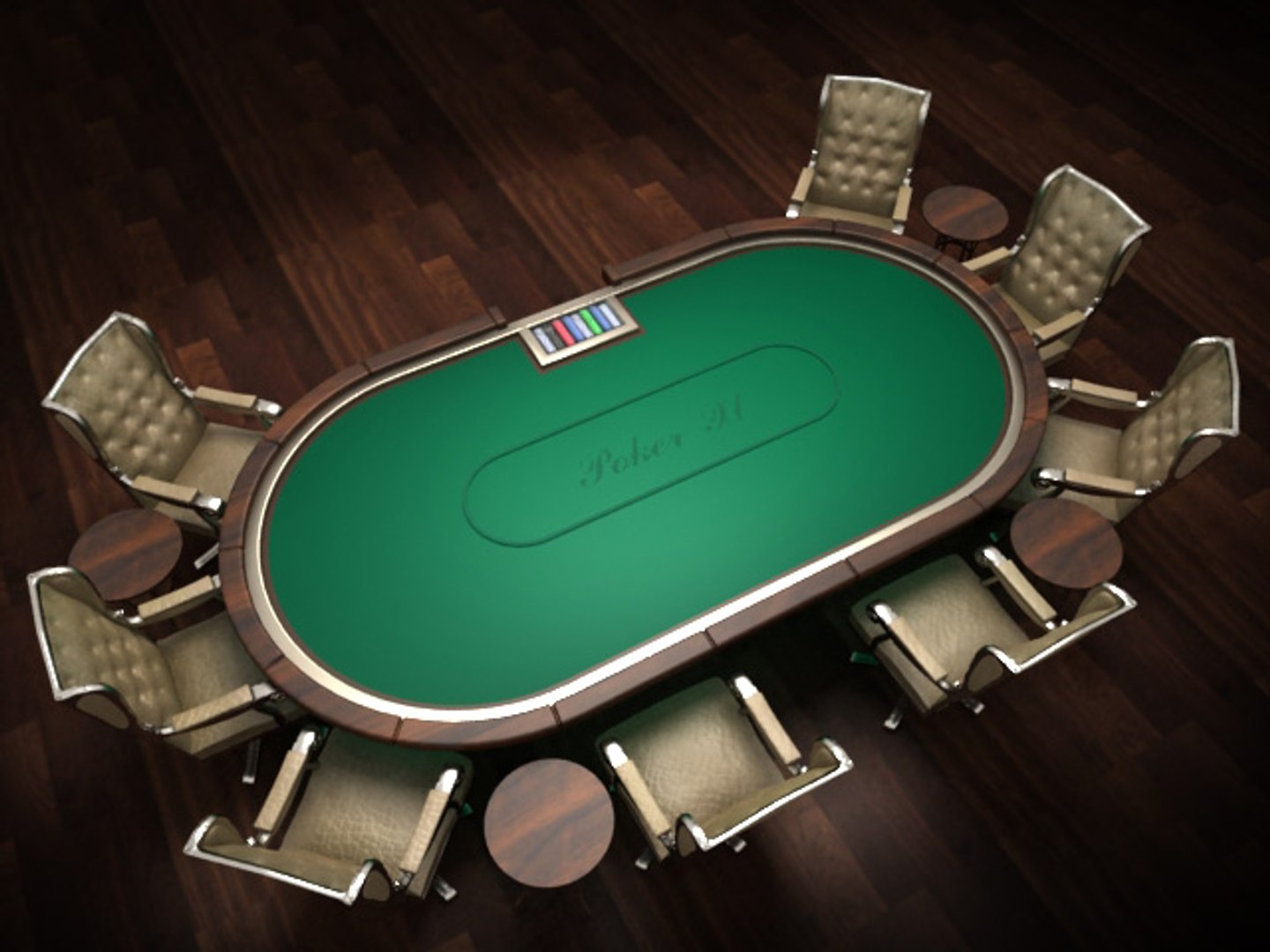 3d model holdem poker table 2