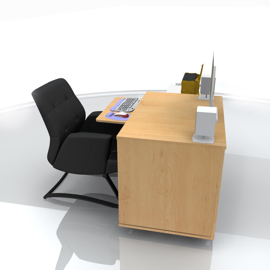 3d computer desk cpu