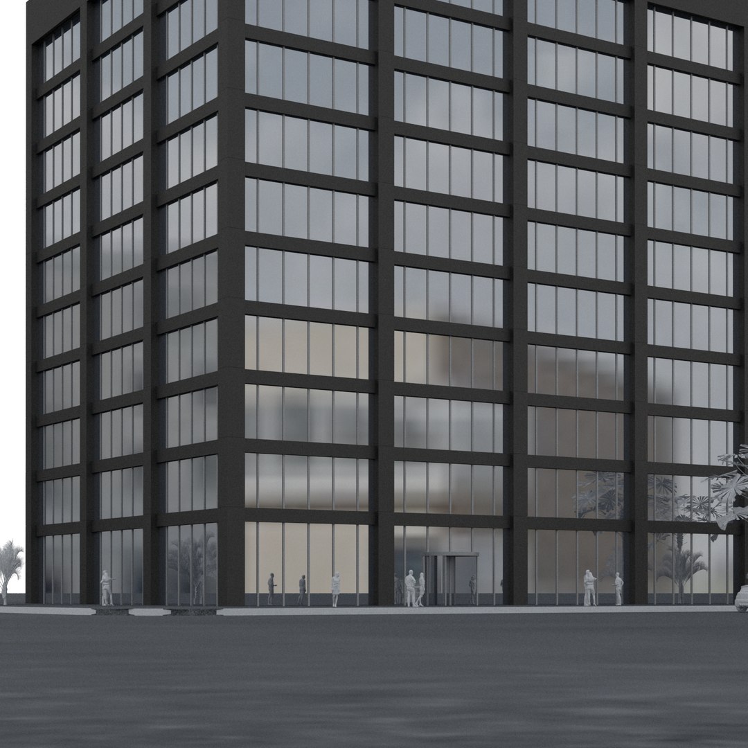 Office tower model - TurboSquid 1271335