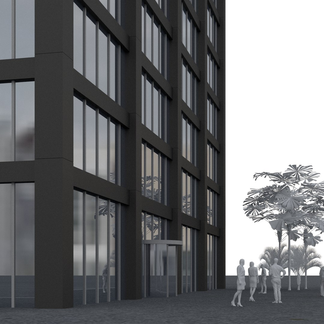 Office tower model - TurboSquid 1271335